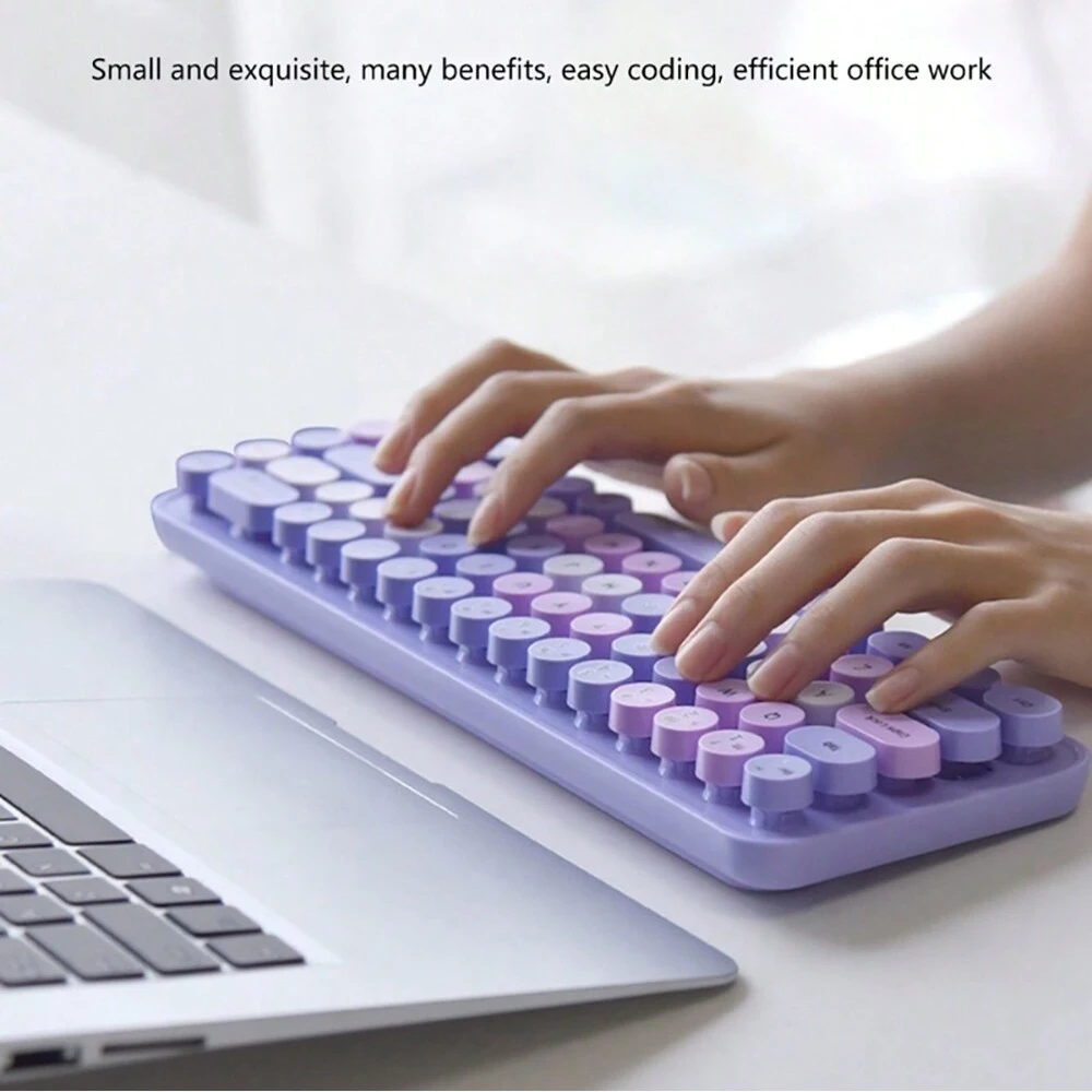 Kawaii Candy Pastel Colorful Wireless Keyboard Set - KawaiiKeys