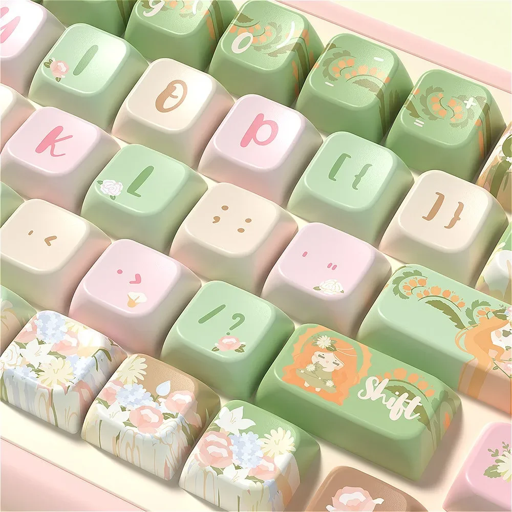 Kawaii Forest Garden Themed MDA Profile Keycaps (158 Keys) - KawaiiKeys