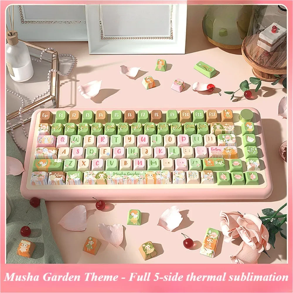 Kawaii Forest Garden Themed MDA Profile Keycaps (158 Keys) - KawaiiKeys