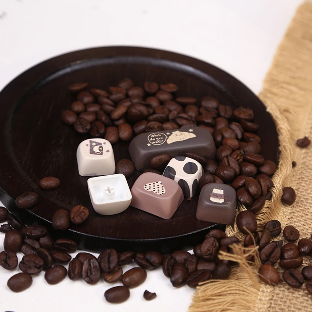 Kawaii Keys Cafe Themed Coffee Mao Profile Keycaps (131 Keys) - KawaiiKeys