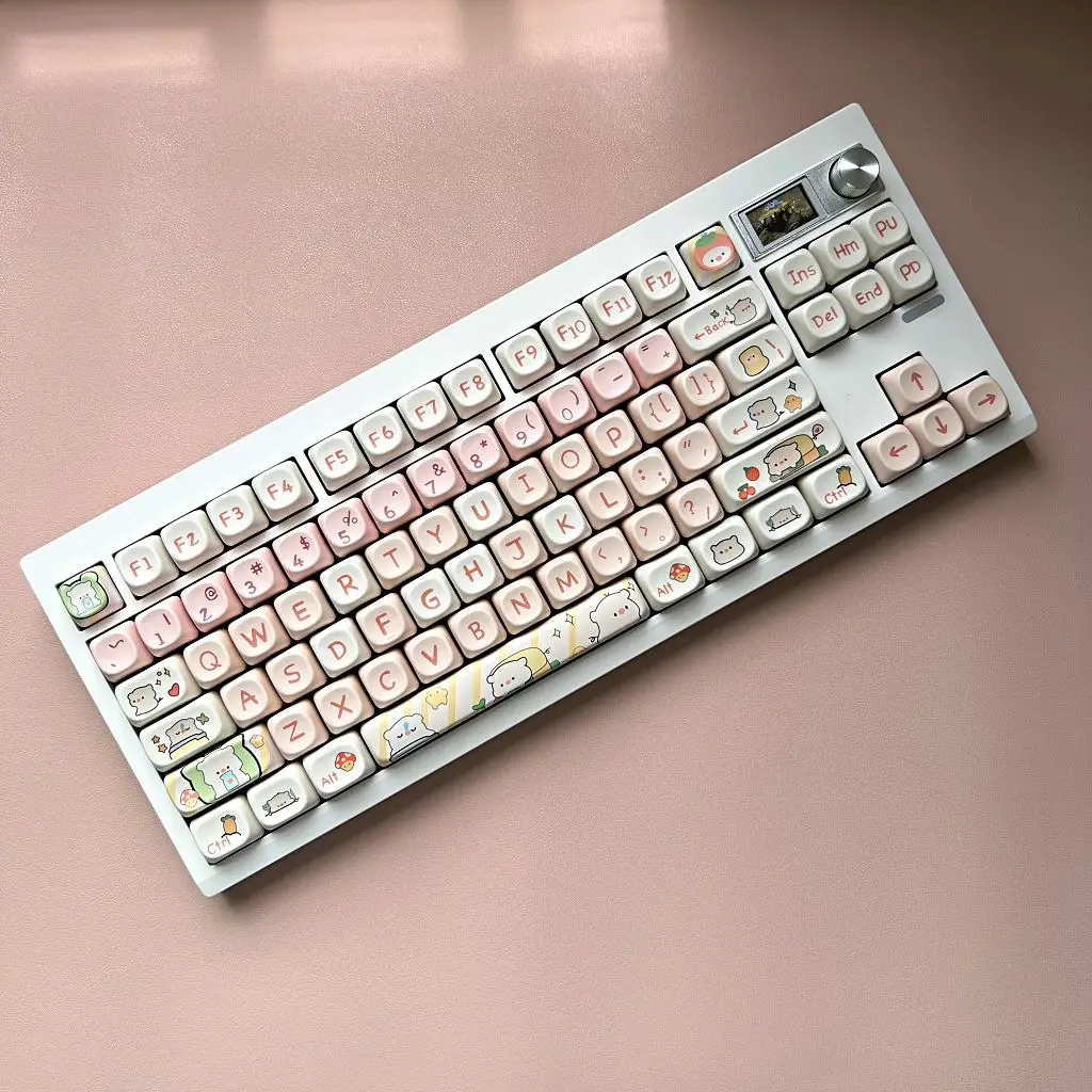 Kawaii Keys Piggy Theme Pink Pastel Keycaps (138 keys) - KawaiiKeys