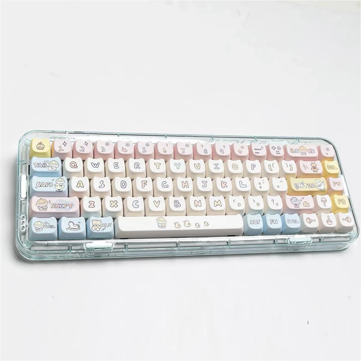 Kawaii Kindergarten Puppy Pastel Mao Profile Keycaps (138 Keys ...