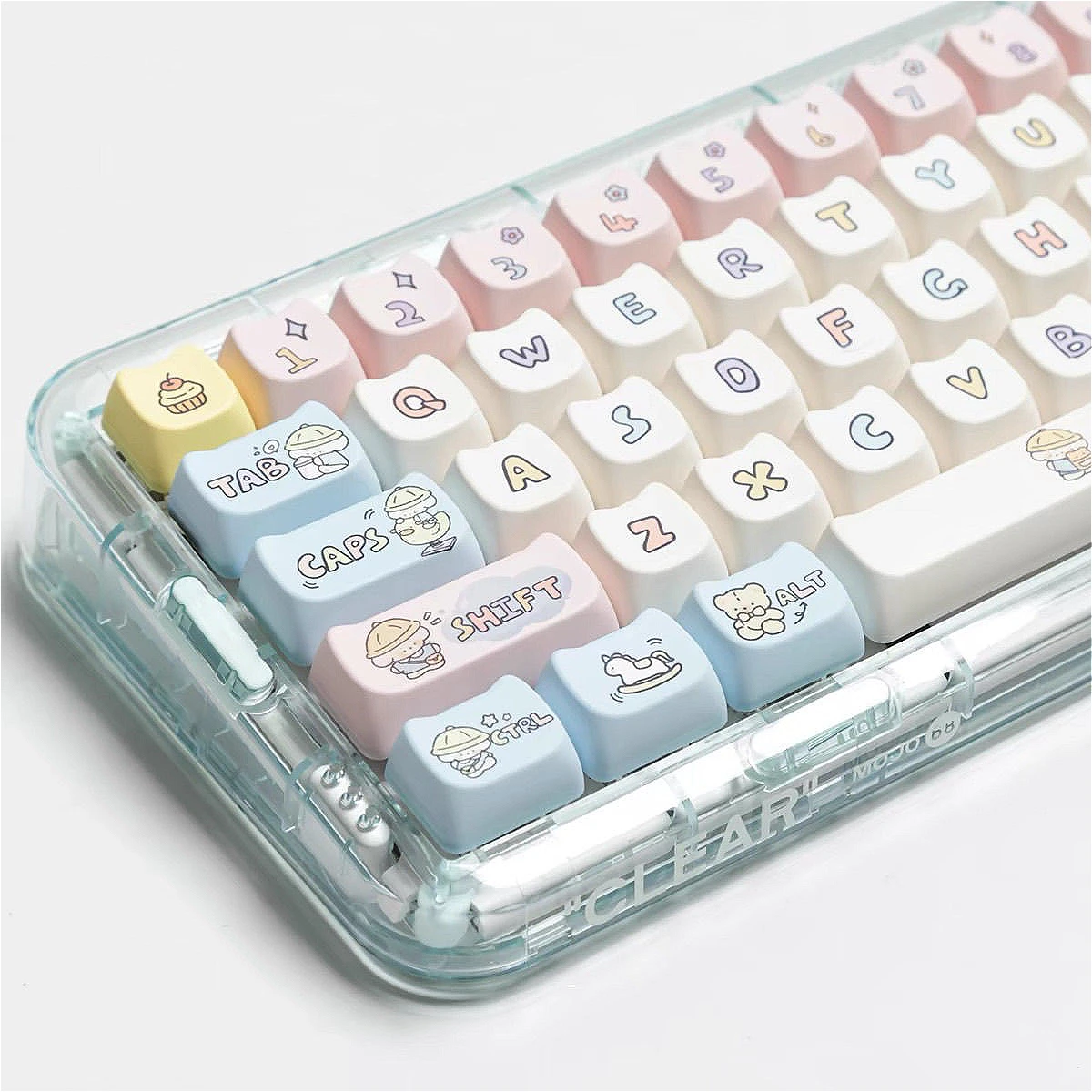 Kawaii Kindergarten Puppy Pastel Mao Profile Keycaps (138 Keys ...