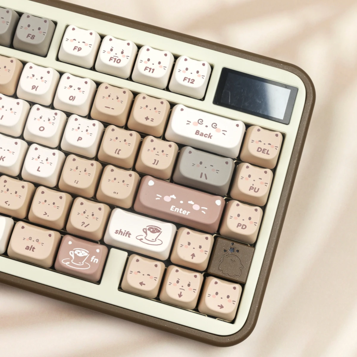 Kawaii Mao Profile Coffee Cat Keycaps Set (140 Keys) - KawaiiKeys