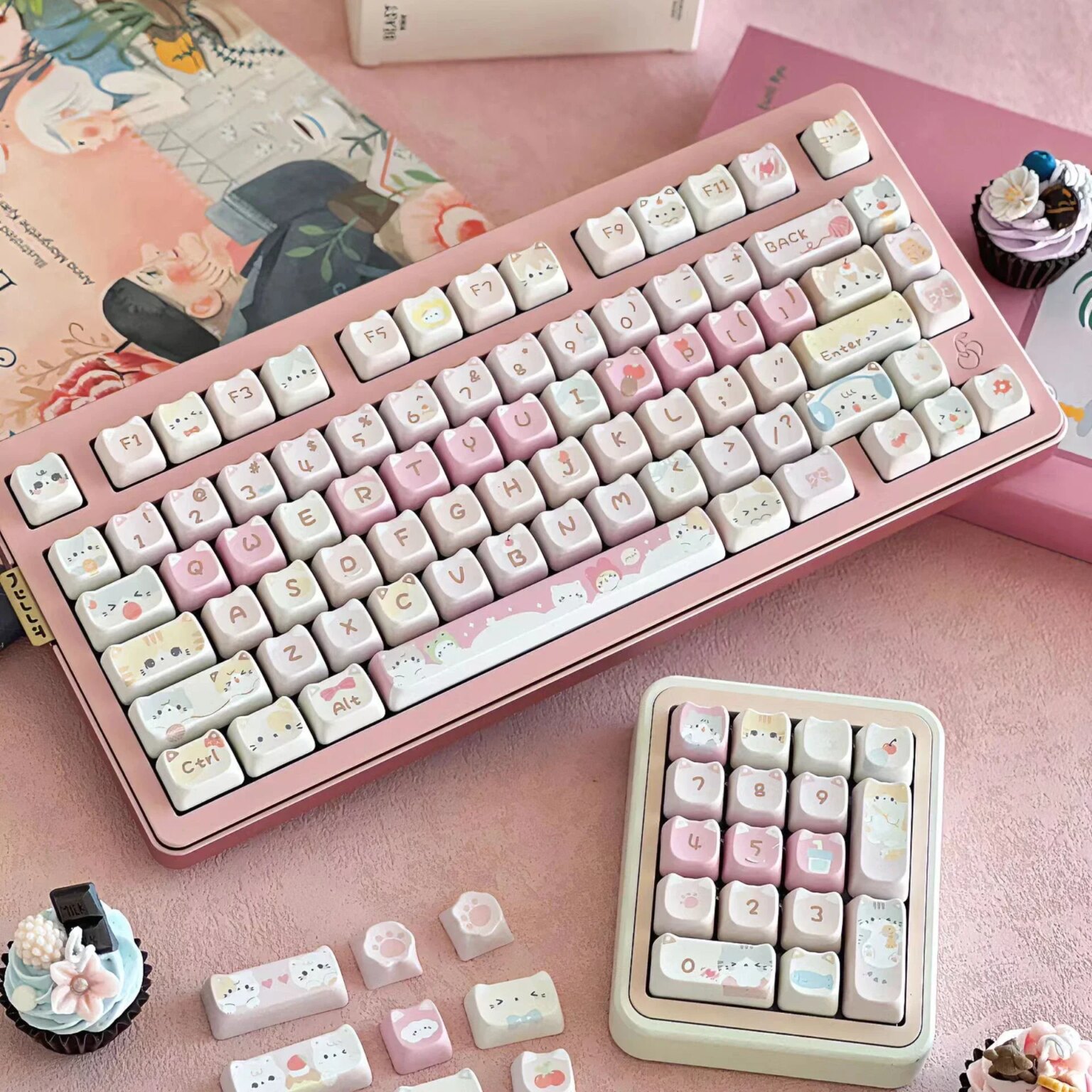 Cat Keycaps - Kawaii Keys